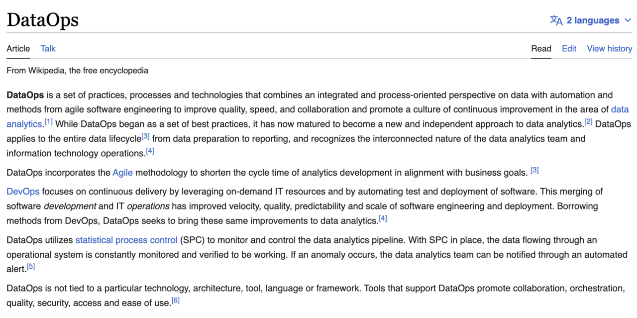 DataOps: The DevOps Approach to Data Engineering DataOps: The DevOps Approach to Data Engineering