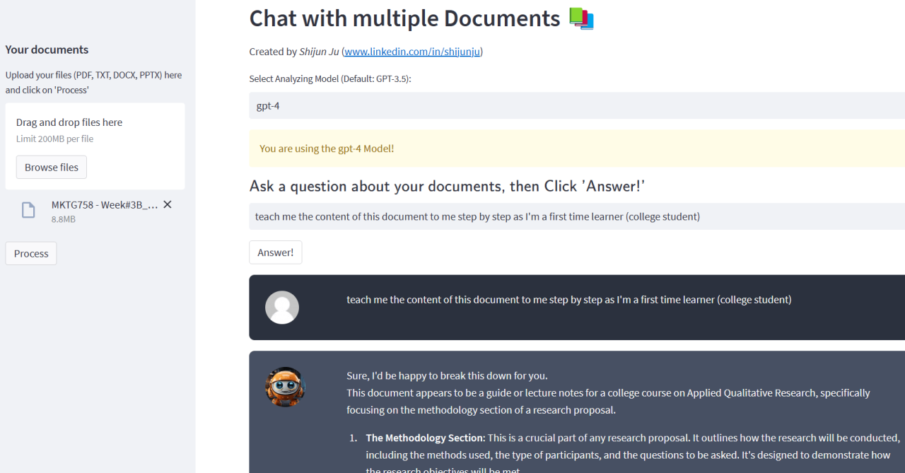 Unlocking Knowledge: AI-Powered Conversations with Your Private Documents Unlocking Knowledge: AI-Powered Conversations with Your Private Documents
