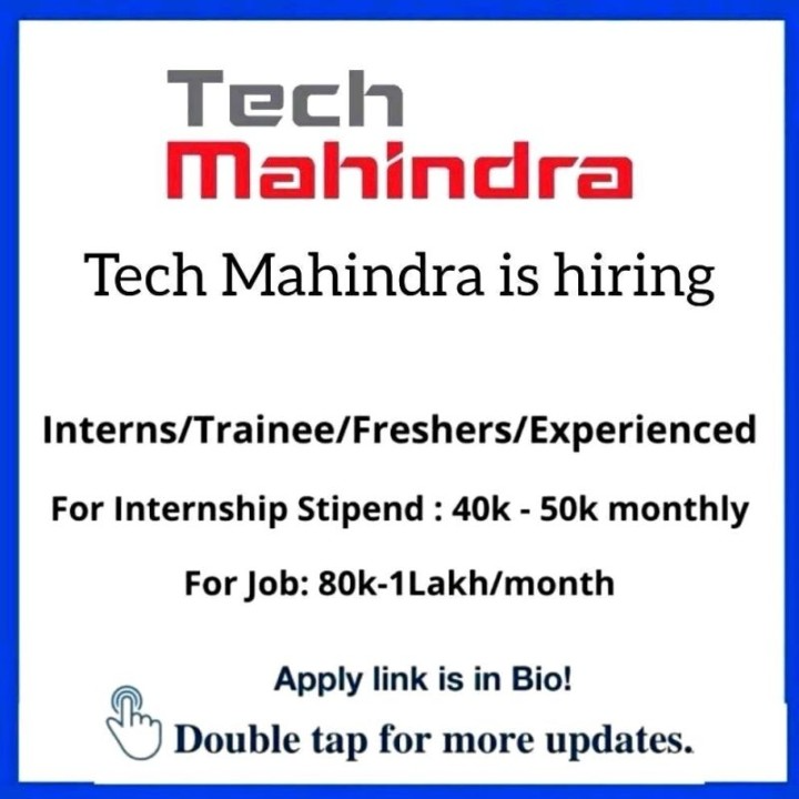 Tech Mahindra Hiring 2024: Multiple Remote and Hybrid Roles For ... Tech Mahindra Hiring 2024: Multiple Remote and Hybrid Roles For ...