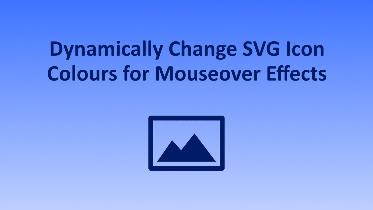 Dynamically Change SVG Icon Colours for Mouseover Effects Dynamically Change SVG Icon Colours for Mouseover Effects