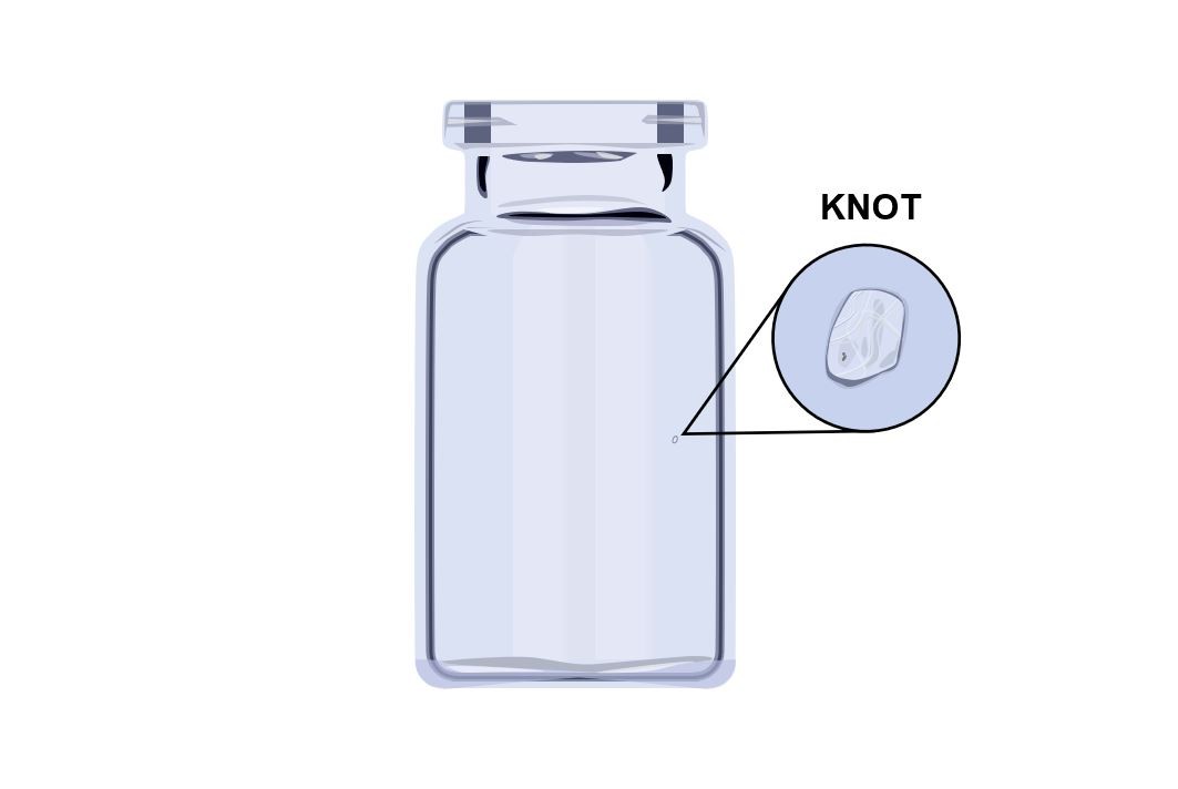 Pharma glass defects – 7. Knots Pharma glass defects – 7. Knots