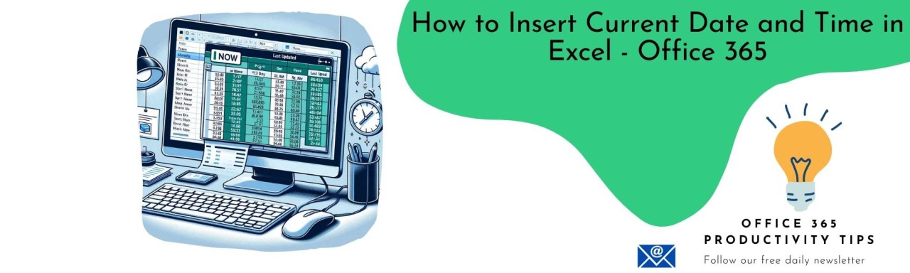How to Insert Current Date and Time in Excel - Office 365 How to Insert Current Date and Time in Excel - Office 365