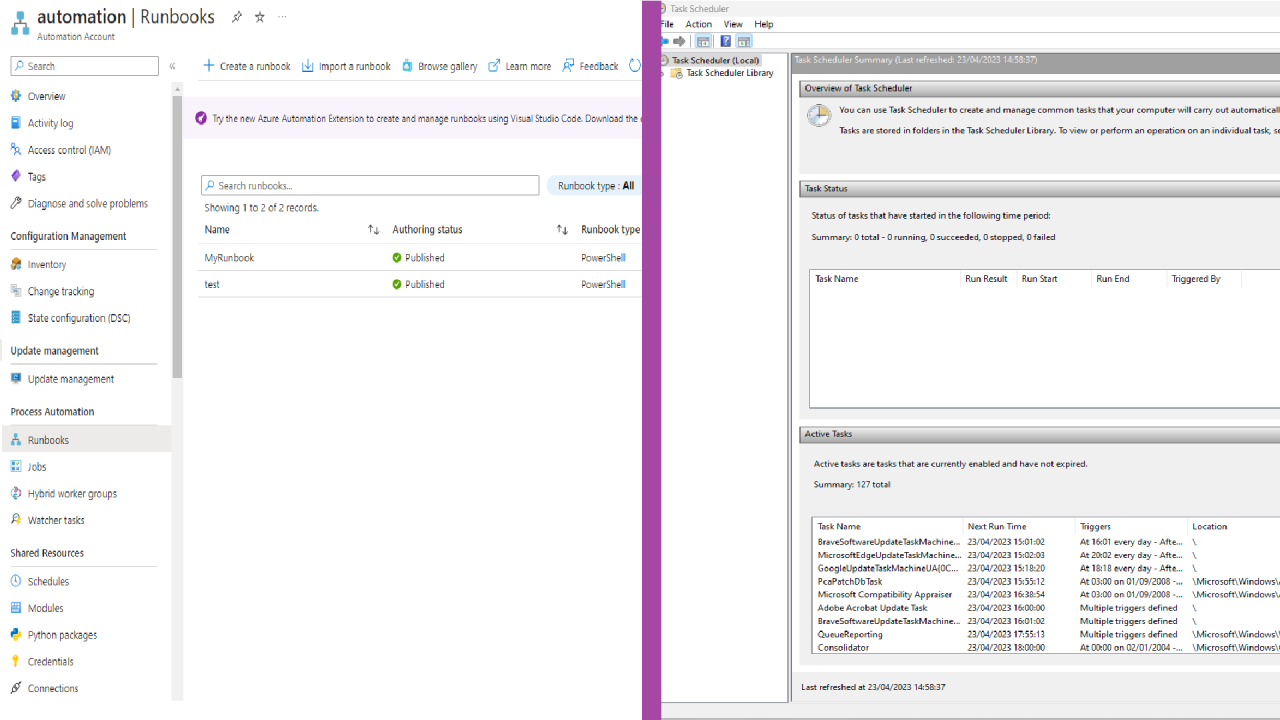 Azure Automation vs Task Scheduler Azure Automation vs Task Scheduler