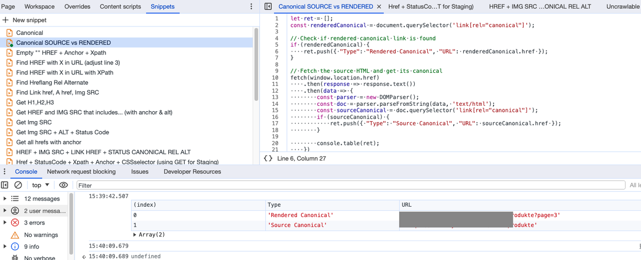 How about DevTools' Snippets for daily SEO tasks? How about DevTools' Snippets for daily SEO tasks?
