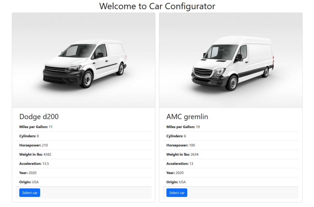 Car Configurator Done with React Car Configurator Done with React