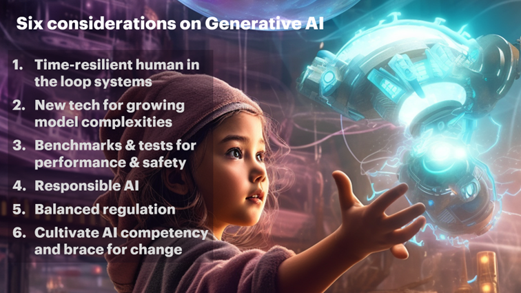 Six considerations on Generative AI Six considerations on Generative AI