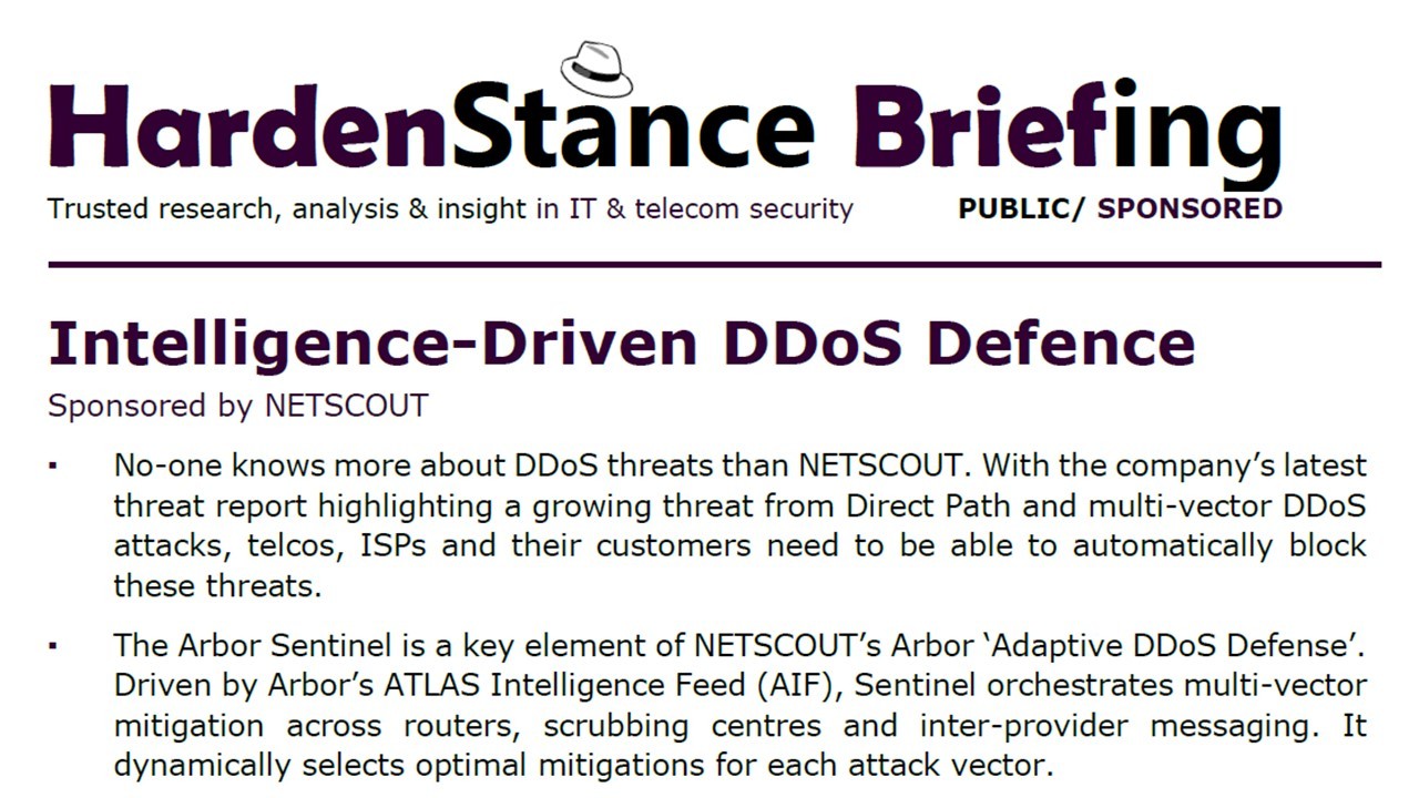 Intelligence-Driven DDoS Defence Intelligence-Driven DDoS Defence