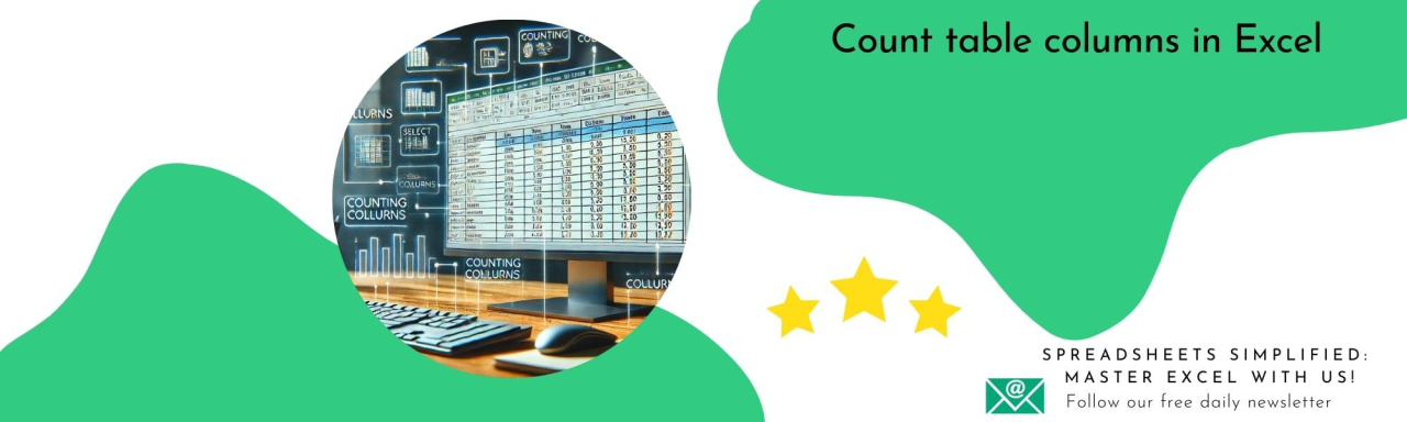 Count table columns in Excel Count table columns in Excel