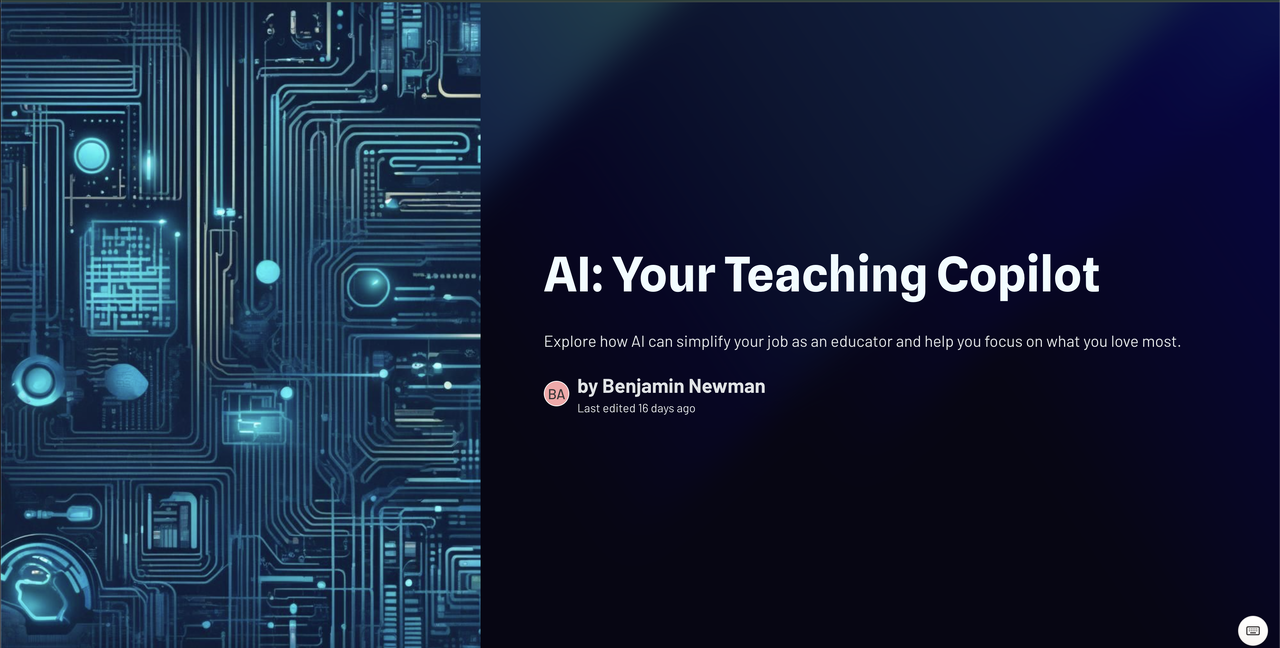 AI: Your Teaching Copilot - My Talk That Was Recognized by The Chancellor AI: Your Teaching Copilot - My Talk That Was Recognized by The Chancellor