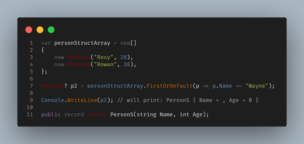 Linq, Record & Struct Linq, Record & Struct