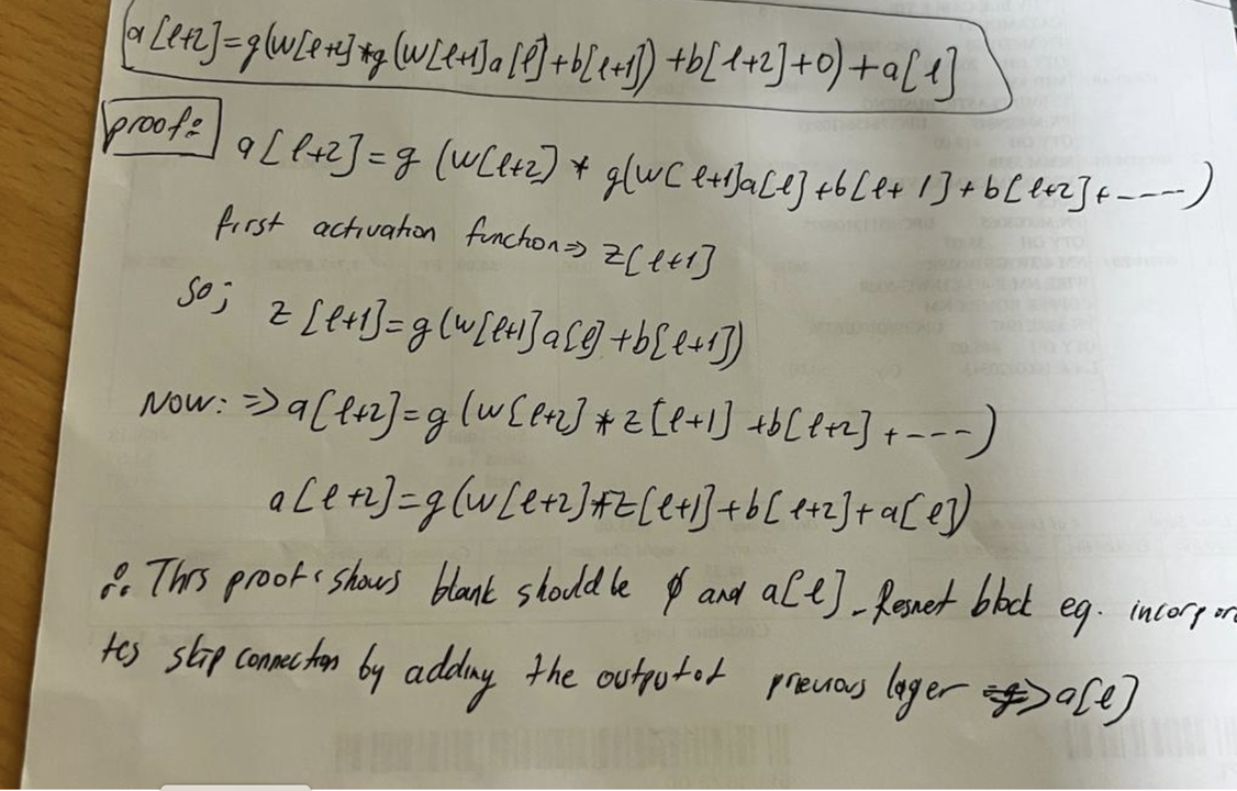 Proving ResNet Block Computation Mathematically Proving ResNet Block Computation Mathematically