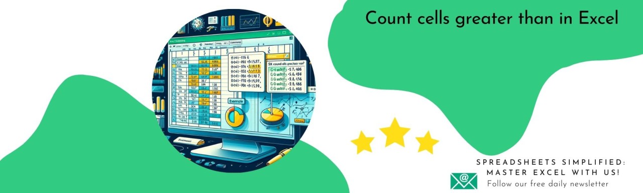 Count cells greater than in Excel Count cells greater than in Excel