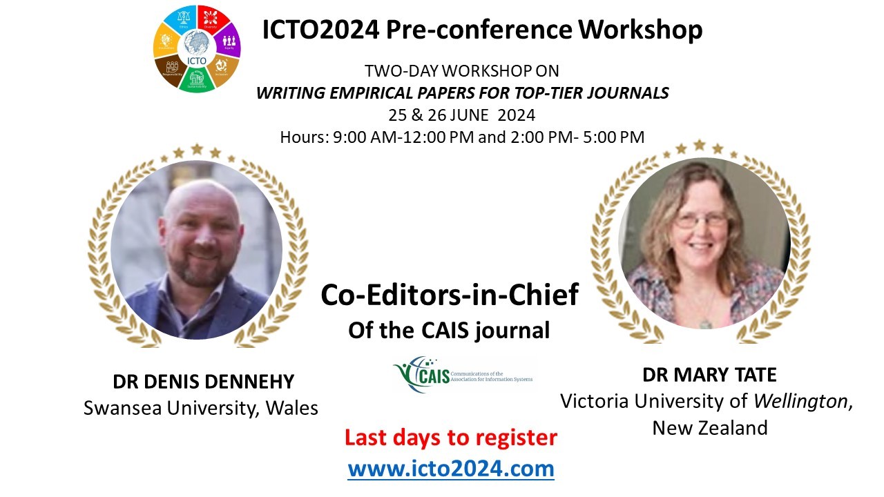 Last days to submit your paper to the ICTO2024 preconference workshop ... Last days to submit your paper to the ICTO2024 preconference workshop ...