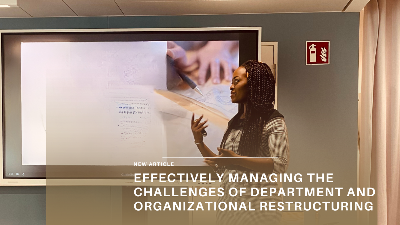 Effectively Managing Challenges of Department and Organizational ... Effectively Managing Challenges of Department and Organizational ...