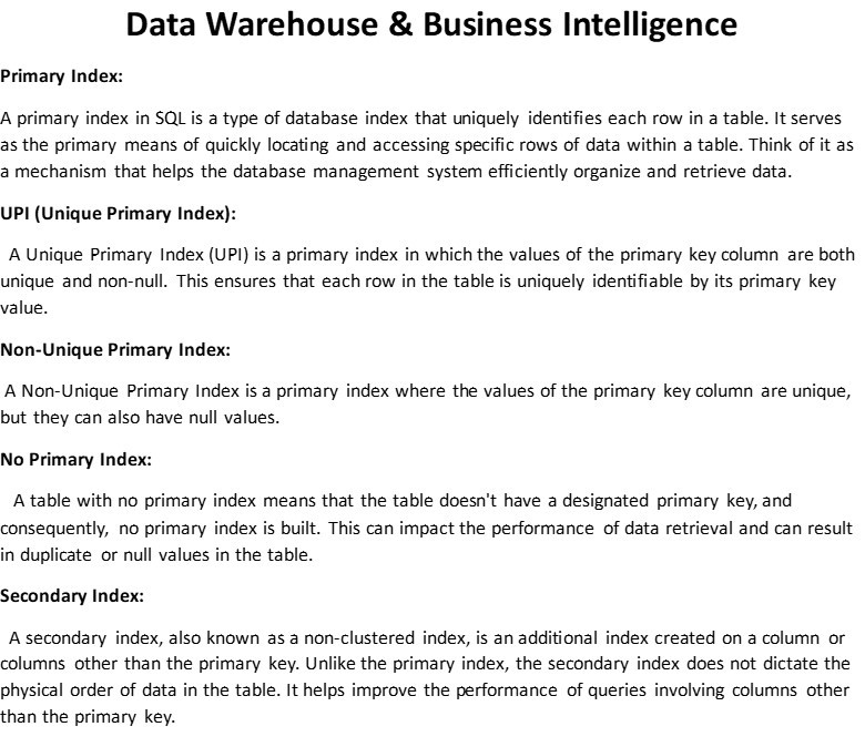 Data Warehouse & Business Intelligence Data Warehouse & Business Intelligence
