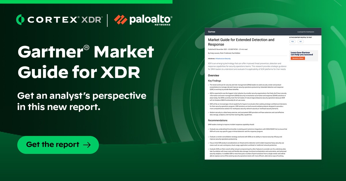 Palo Alto Networks on LinkedIn: Market Guide for Extended Detection and ... Palo Alto Networks on LinkedIn: Market Guide for Extended Detection and ...