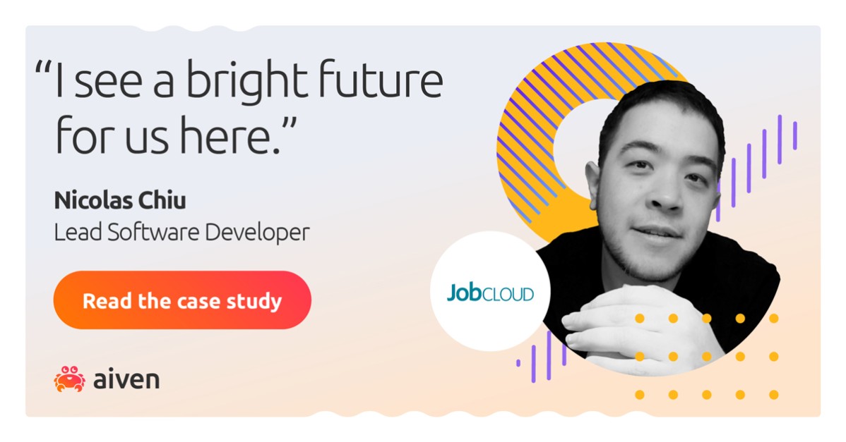 Aiven on LinkedIn: JobCloud builds event-driven architecture with Aiven Aiven on LinkedIn: JobCloud builds event-driven architecture with Aiven