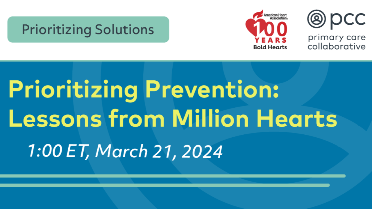 Prioritizing Prevention: Lessons from Million Hearts | LinkedIn Prioritizing Prevention: Lessons from Million Hearts | LinkedIn