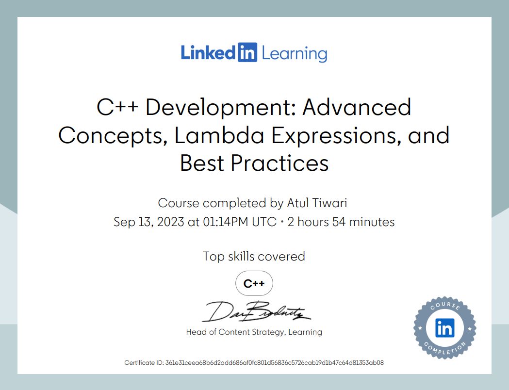 Atul Tiwari on LinkedIn: #cpplus #cppprogramming #cpp Atul Tiwari on LinkedIn: #cpplus #cppprogramming #cpp