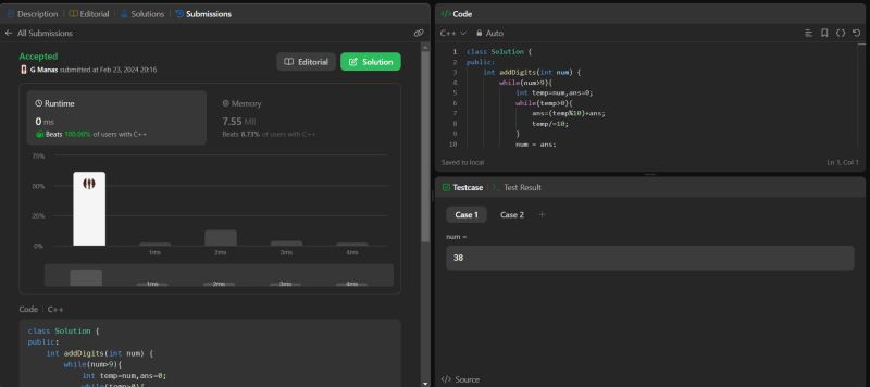Manas Garikapati on LinkedIn: Woohoo! Just solved my first LeetCode problem Manas Garikapati on LinkedIn: Woohoo! Just solved my first LeetCode problem