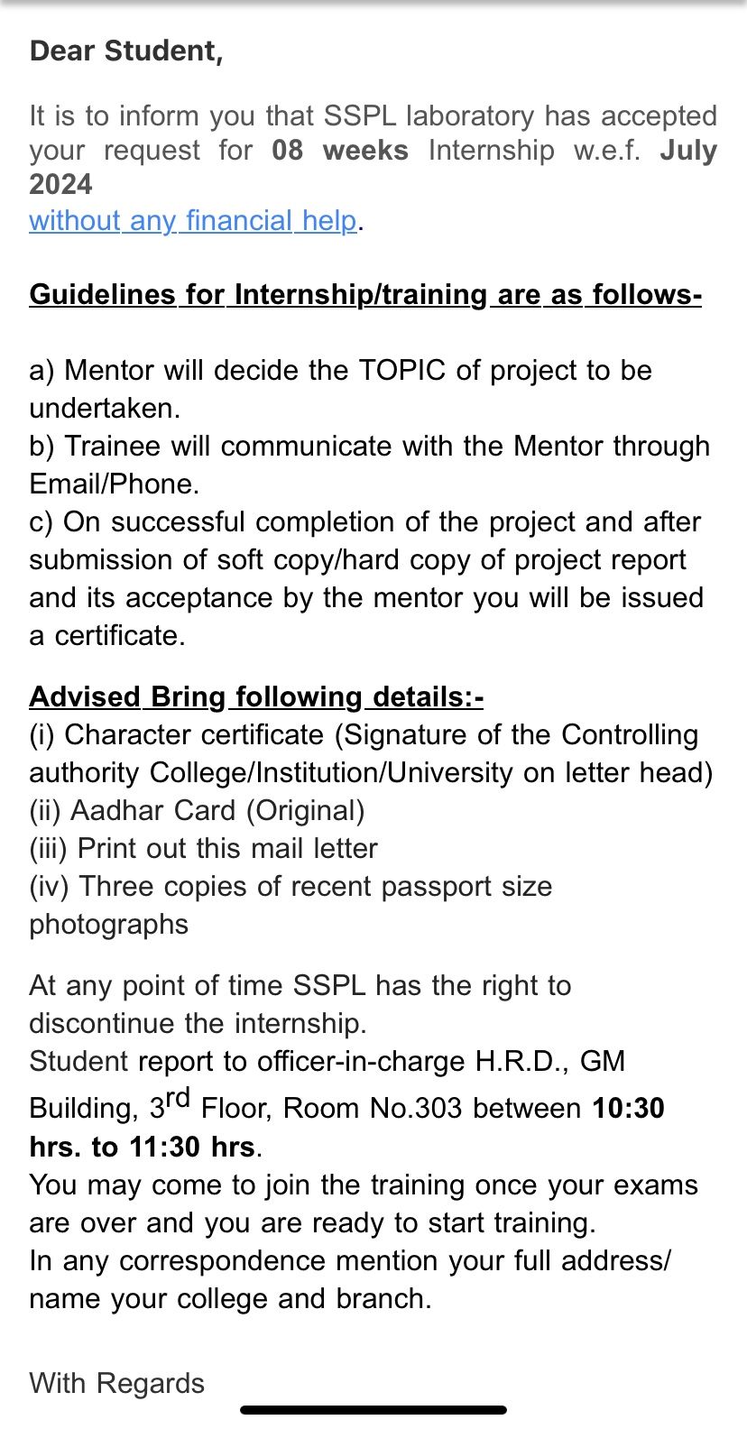Aman Kumar on LinkedIn: #internship #sspl #knowledge #drdo # ... Aman Kumar on LinkedIn: #internship #sspl #knowledge #drdo # ...