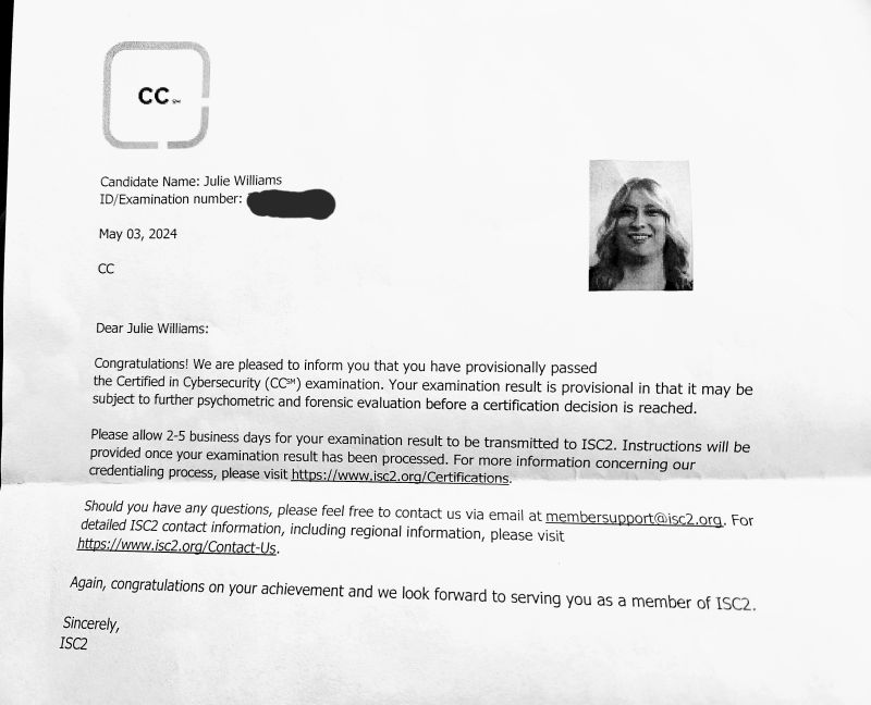 Julie Williams on LinkedIn: #infosec #cybersecurity #certified #isc2 Julie Williams on LinkedIn: #infosec #cybersecurity #certified #isc2