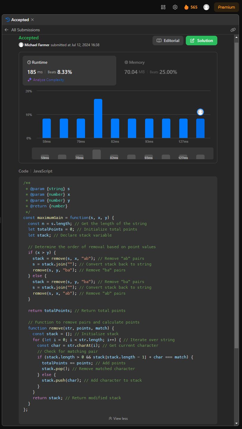 Michael Farmer on LinkedIn: Day 565 of Daily LeetCode | 1717. Maximum ... Michael Farmer on LinkedIn: Day 565 of Daily LeetCode | 1717. Maximum ...