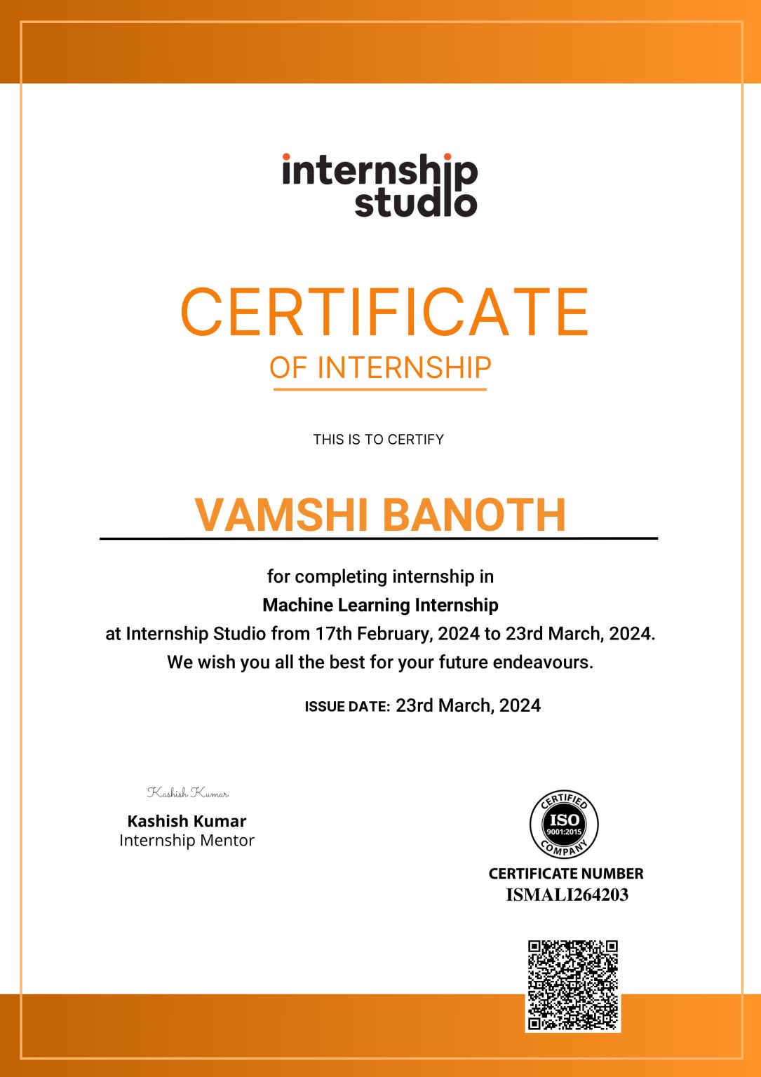 Vamshi Banoth on LinkedIn: #machinelearning #internship #ai # ... Vamshi Banoth on LinkedIn: #machinelearning #internship #ai # ...