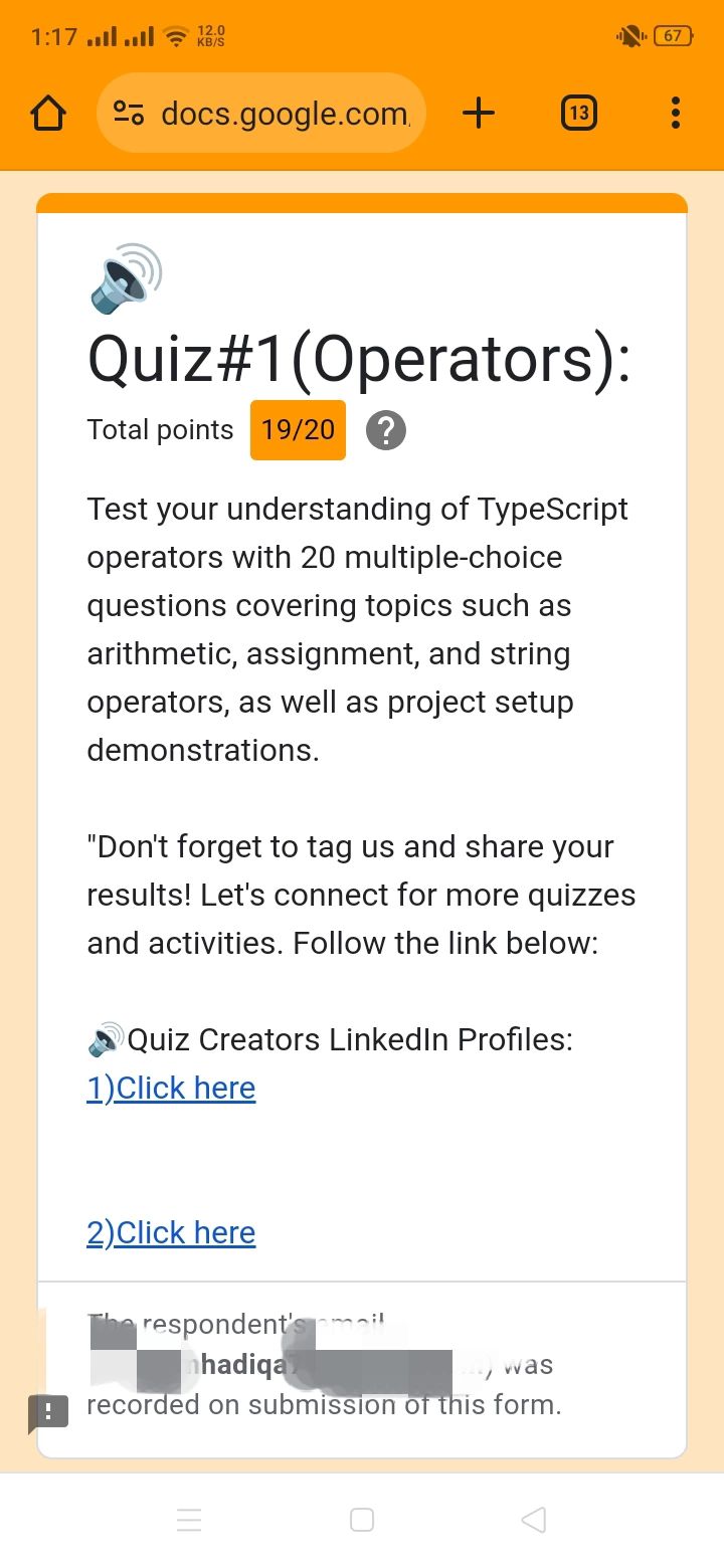 Hadiqa Gohar on LinkedIn: 🙋 Hello! I complete my quiz task #1 ... Hadiqa Gohar on LinkedIn: 🙋 Hello! I complete my quiz task #1 ...