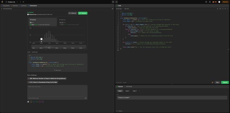 Michael Farmer on LinkedIn: Day 468 of Daily LeetCode | 1249. Minimum ... Michael Farmer on LinkedIn: Day 468 of Daily LeetCode | 1249. Minimum ...