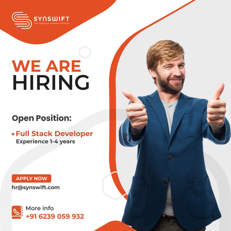 Synswift infotech on LinkedIn: We are Hiring! Synswift infotech on LinkedIn: We are Hiring!