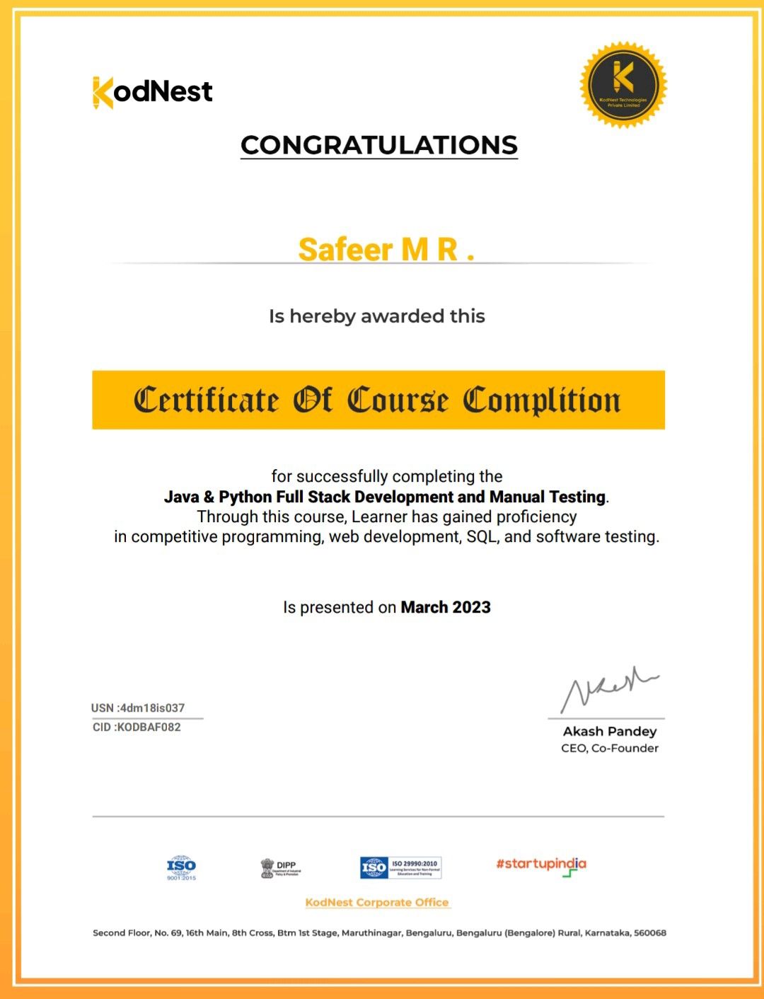 Safeer M R . on LinkedIn: #fullstackdevelopment #java #python # ... Safeer M R . on LinkedIn: #fullstackdevelopment #java #python # ...