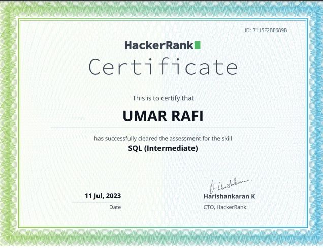 Muhammad Umar R. on LinkedIn: #hackerrank #sql #mysqldba Muhammad Umar R. on LinkedIn: #hackerrank #sql #mysqldba