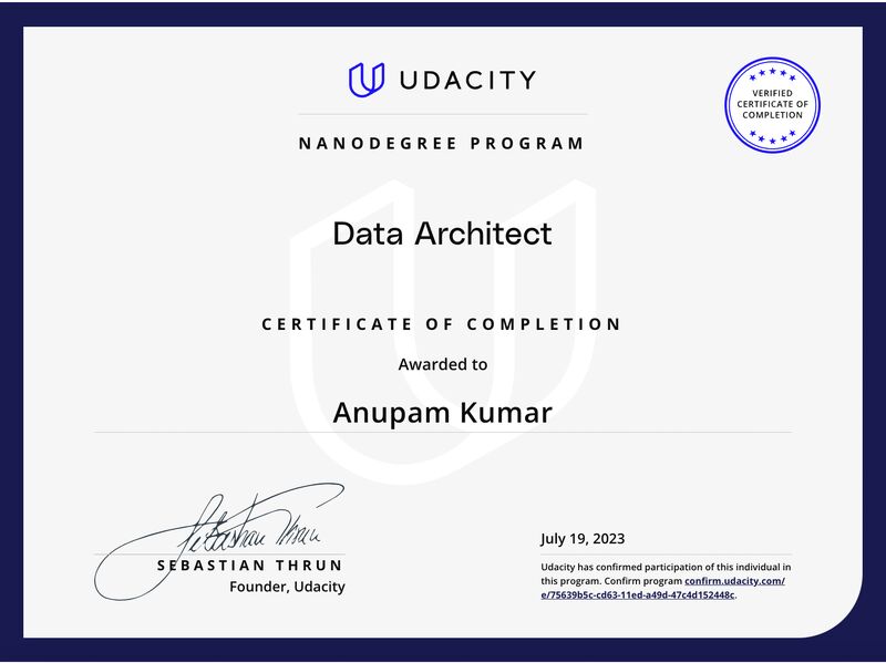 Anupam Kumar on LinkedIn: I’m happy to share that I’ve obtained a new ... Anupam Kumar on LinkedIn: I’m happy to share that I’ve obtained a new ...