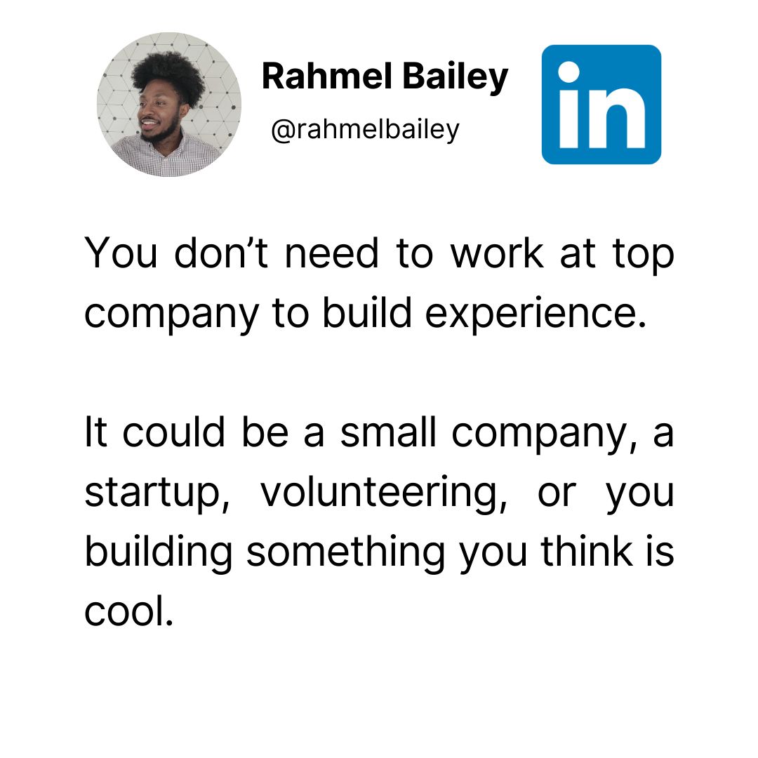 Rahmel Bailey on LinkedIn: Take your career into your own hands by ... Rahmel Bailey on LinkedIn: Take your career into your own hands by ...