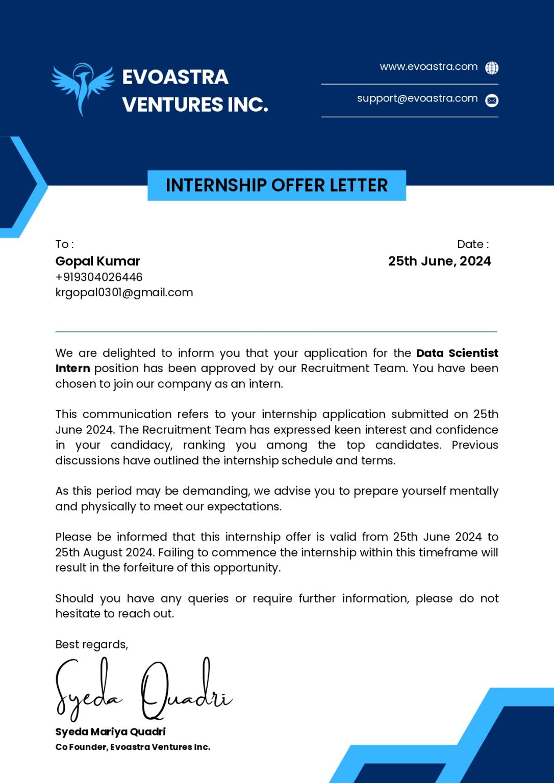 Gopal Kumar on LinkedIn: #internship #datascience #evoastraventures # ... Gopal Kumar on LinkedIn: #internship #datascience #evoastraventures # ...