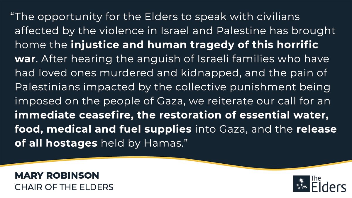 The Elders Foundation on LinkedIn: #israel #gaza The Elders Foundation on LinkedIn: #israel #gaza