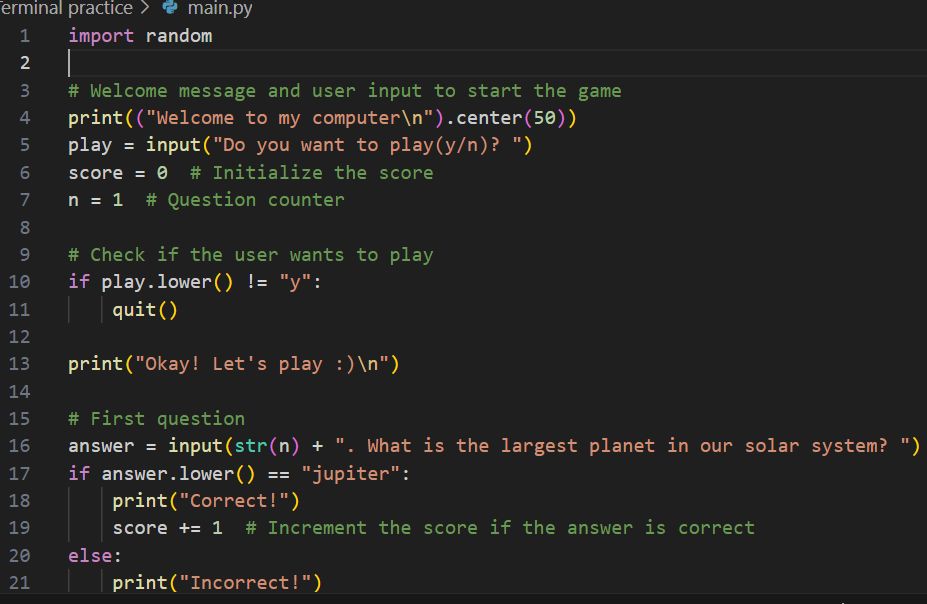 Joti Sukheja on LinkedIn: #python #coding #quiz #gamedevelopment #beginner Joti Sukheja on LinkedIn: #python #coding #quiz #gamedevelopment #beginner