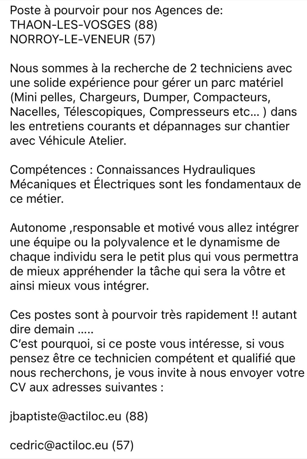 Actiloc Location sur LinkedIn : OFFRES D’EMPLOI Actiloc Location sur LinkedIn : OFFRES D’EMPLOI