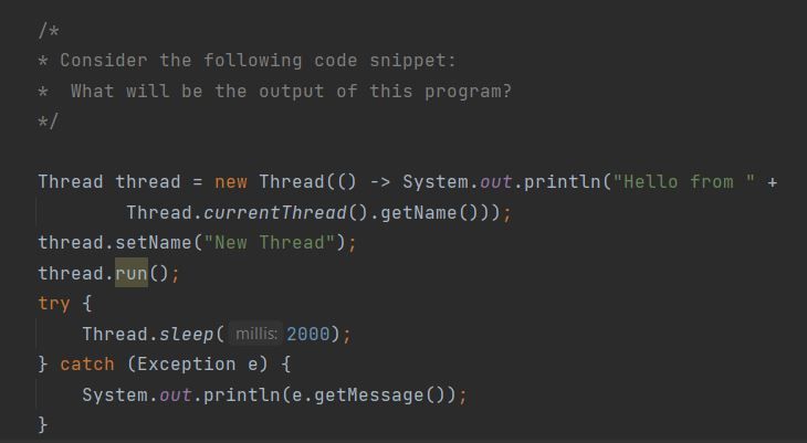 Hanan Fadel on LinkedIn: /* * Consider the following code snippet ... Hanan Fadel on LinkedIn: /* * Consider the following code snippet ...