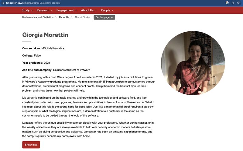 Giorgia Morettin ☁️ on LinkedIn: #alumni #stories #lancasteruniversity ... Giorgia Morettin ☁️ on LinkedIn: #alumni #stories #lancasteruniversity ...