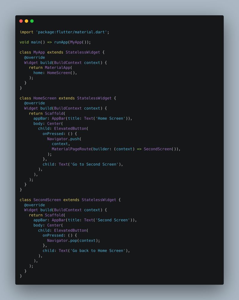 Flutter Bytes on LinkedIn: #flutterbytes #flutter #navigator #routing # ... Flutter Bytes on LinkedIn: #flutterbytes #flutter #navigator #routing # ...