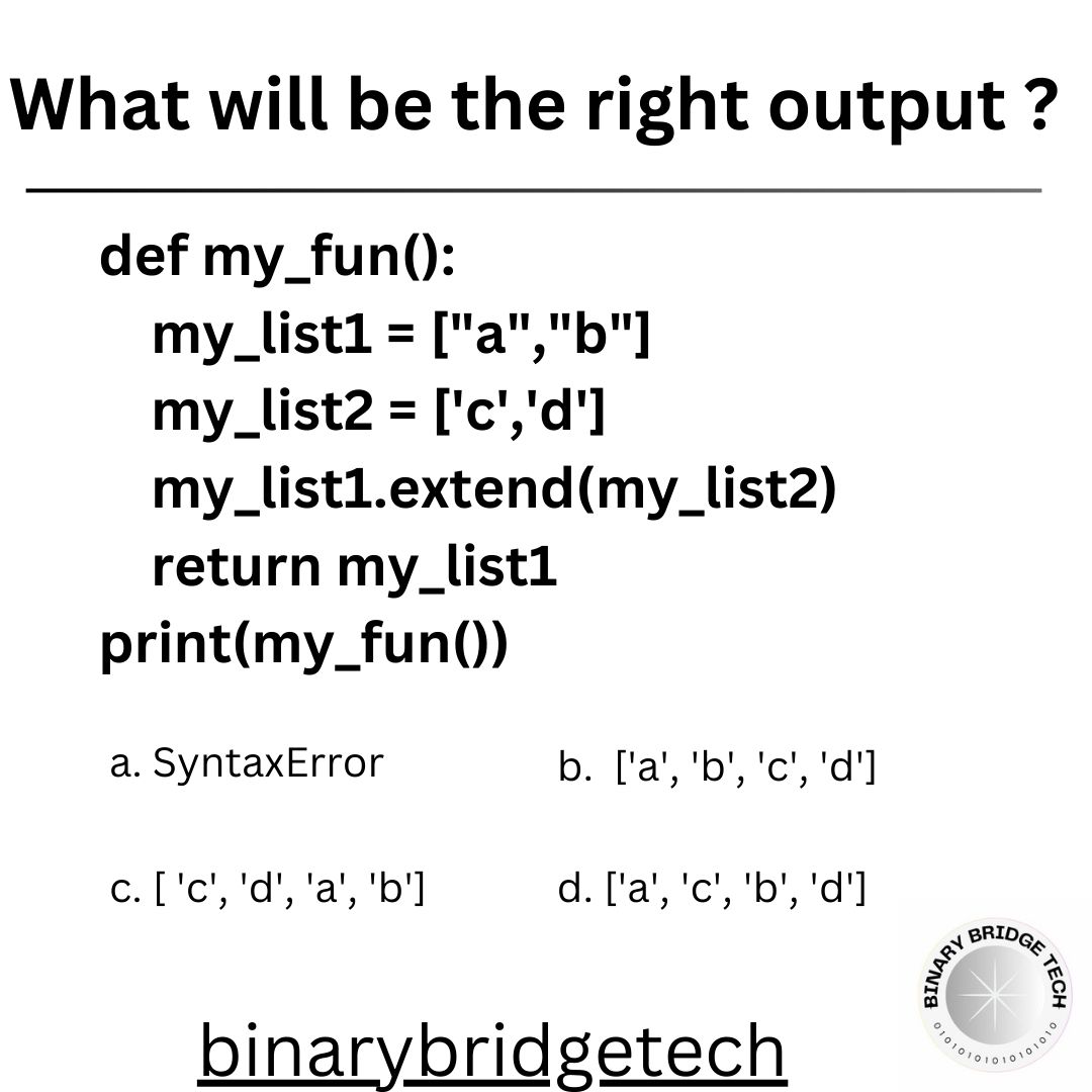 Binarybridgetech on LinkedIn: #python #pythondeveloper # ... Binarybridgetech on LinkedIn: #python #pythondeveloper # ...