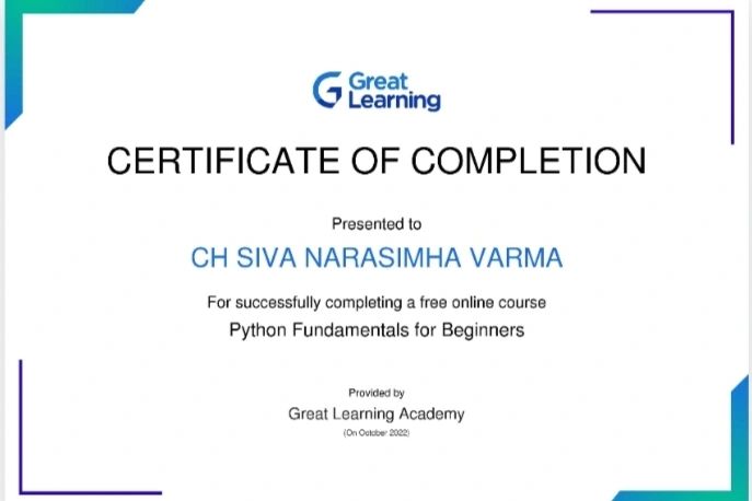 Siva Narasimha Varma Chinta on LinkedIn: #python #pythonprogramming # ... Siva Narasimha Varma Chinta on LinkedIn: #python #pythonprogramming # ...