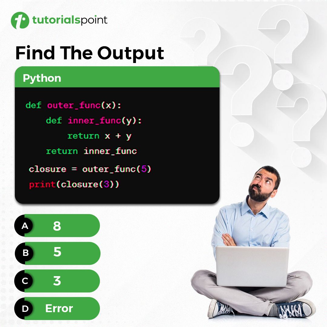 Tutorialspoint on LinkedIn: #codingchallenge #python #pythonprogramming ... Tutorialspoint on LinkedIn: #codingchallenge #python #pythonprogramming ...