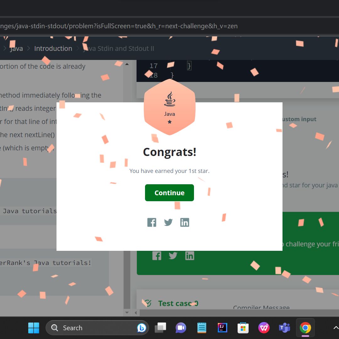 Anjali Chouthani on LinkedIn: #hackerrank #javaprogramming #codenewbie ... Anjali Chouthani on LinkedIn: #hackerrank #javaprogramming #codenewbie ...