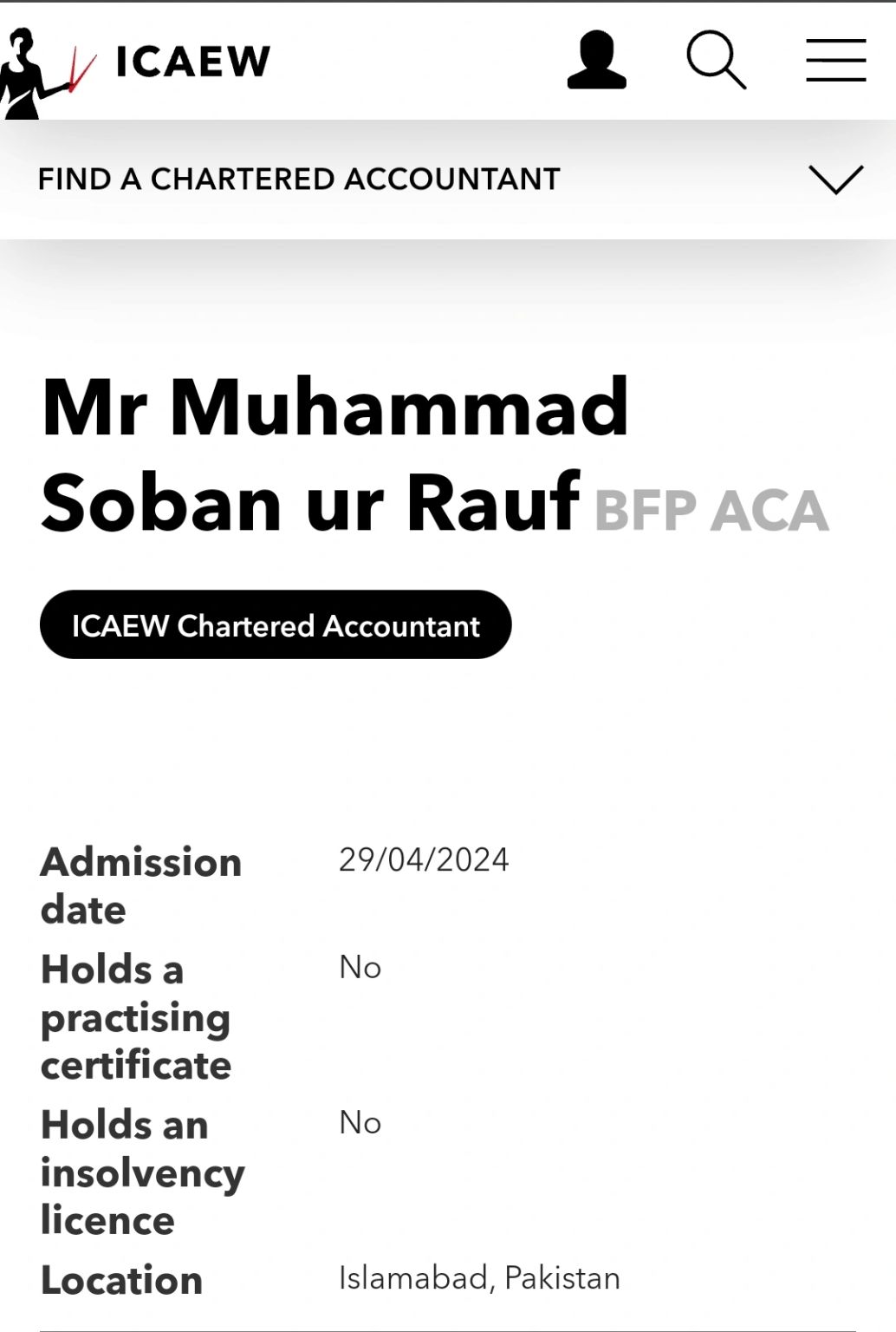 M.Soban ur Rauf - ACA (ICAEW), FCCA, BSc (Hons), BFP on LinkedIn ... M.Soban ur Rauf - ACA (ICAEW), FCCA, BSc (Hons), BFP on LinkedIn ...