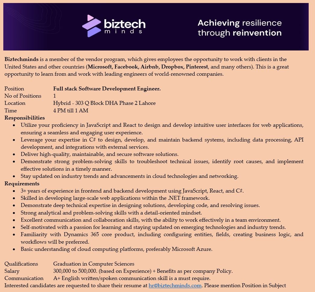 Biztech Minds on LinkedIn: #fullstackdeveloper #dotnet #aspnet # ... Biztech Minds on LinkedIn: #fullstackdeveloper #dotnet #aspnet # ...