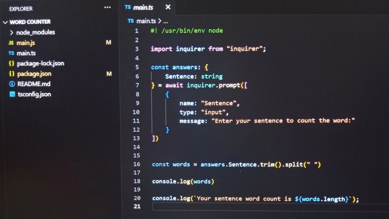 Umme Roman Syed on LinkedIn: #word_counter #typscript #npm #coding # ... Umme Roman Syed on LinkedIn: #word_counter #typscript #npm #coding # ...