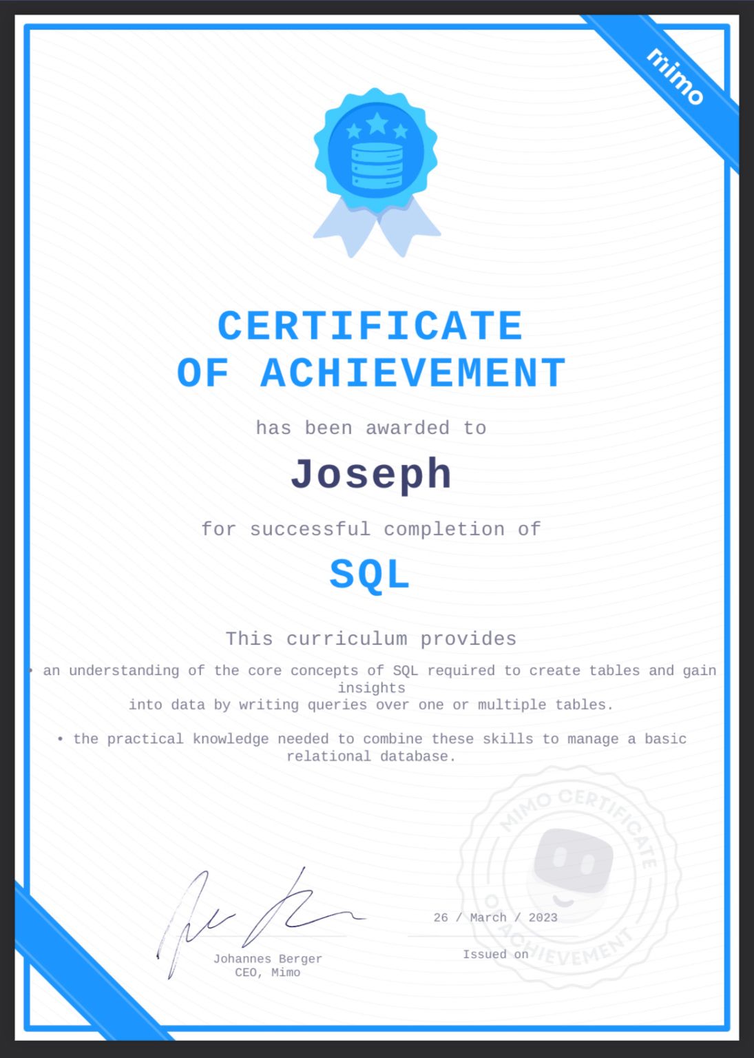 Joseph Pontak on LinkedIn: Just finished up a Sunday morning SQL ... Joseph Pontak on LinkedIn: Just finished up a Sunday morning SQL ...